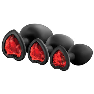 Luxe Bling Plugs Training Kit-Black With Red Gems